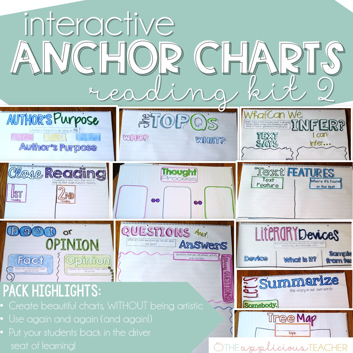 Interactive Anchor Charts-Reading 2 – The Applicious Teacher Resource Store