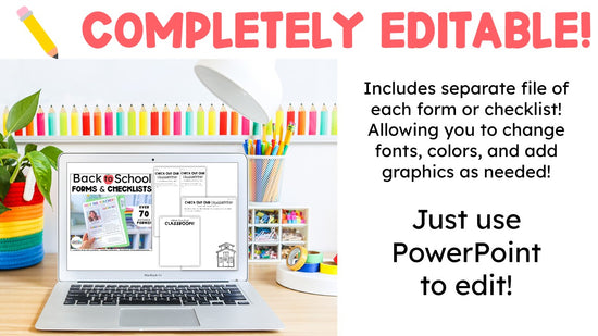 Back to School Forms and Checklists Printables and Editable – The ...