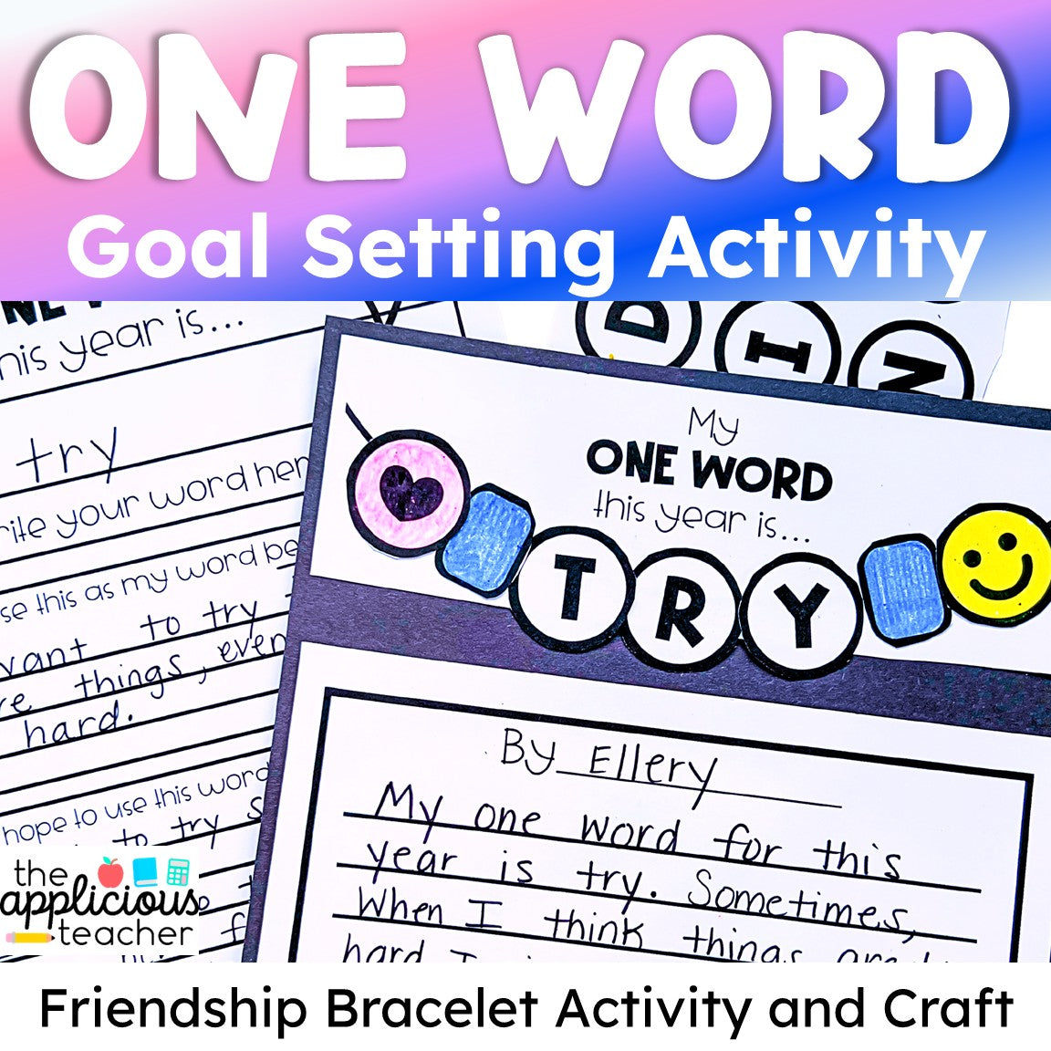 One Word Project for Kids Friendship Bracelet Craft – The Applicious ...