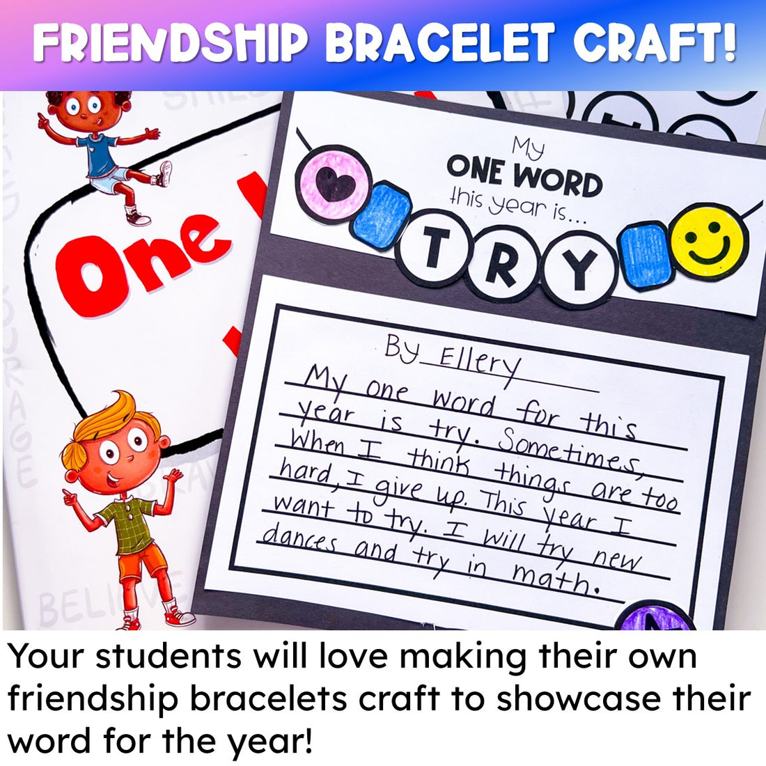 One Word Project for Kids Friendship Bracelet Craft – The Applicious ...