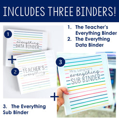 Teacher Everything Binder Bundle: Simple and Colorful – The Applicious ...