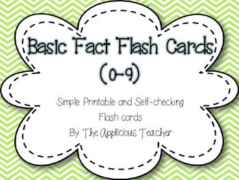 Basic Fact Flash Cards (0-9) – The Applicious Teacher Resource Store