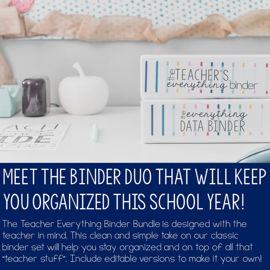 Teacher Everything Binder Bundle: Simple and Colorful – The Applicious ...