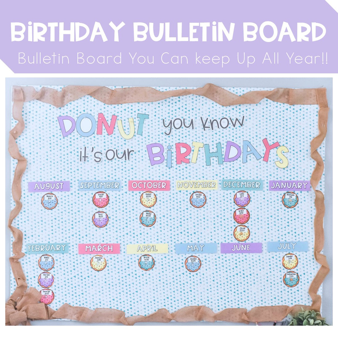 Birthday Bulletin Board: Donut You Know It's Our Birthday Board and Ta ...
