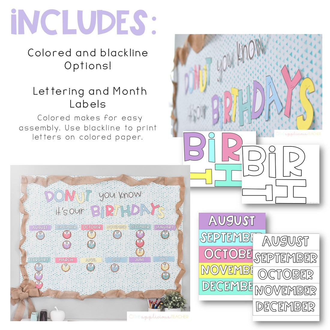 Birthday Bulletin Board: Donut You Know It's Our Birthday Board and Ta ...