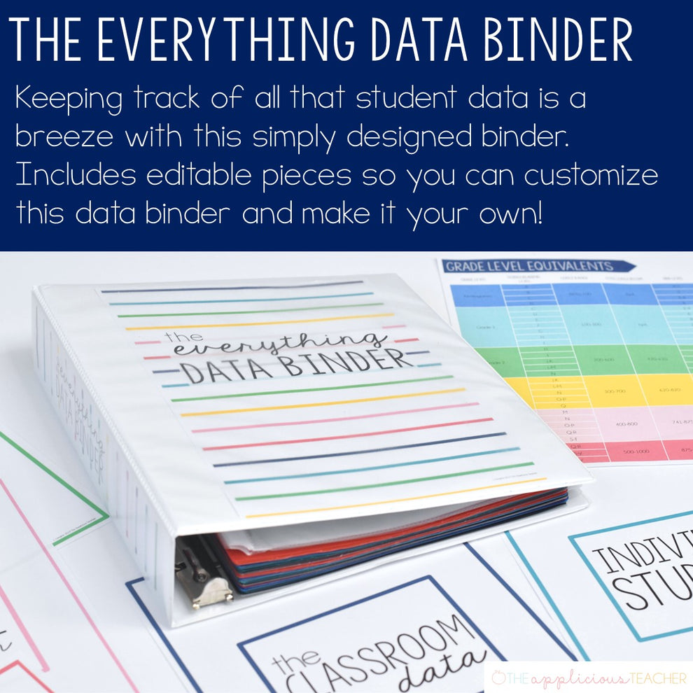 Teacher Everything Binder Bundle: Simple and Colorful – The Applicious ...
