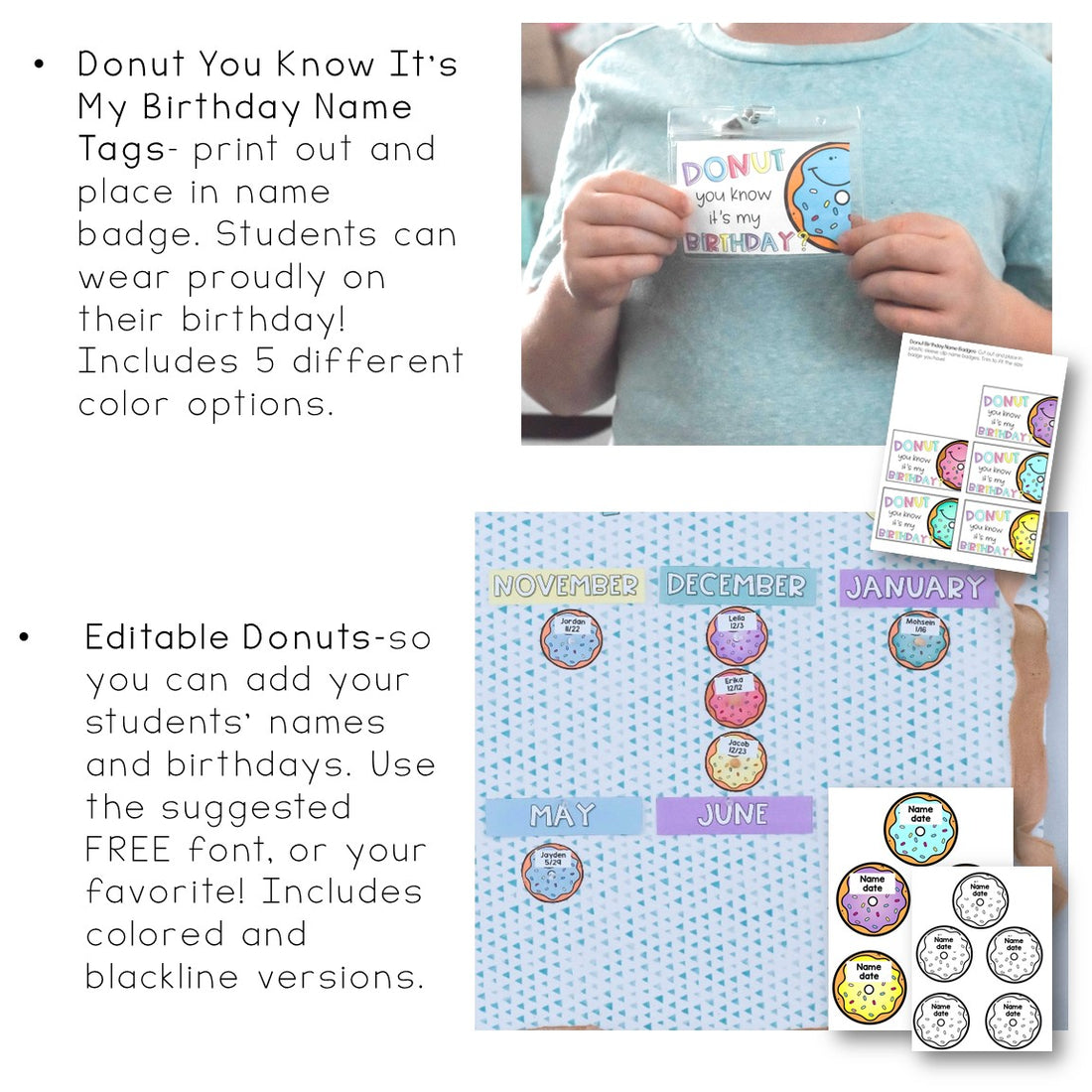 Birthday Bulletin Board: Donut You Know It's Our Birthday Board and Ta ...